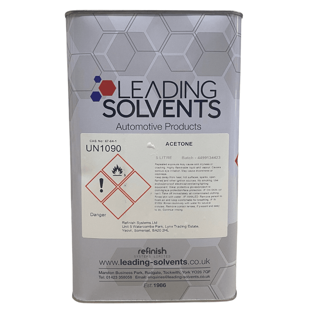 Leading Solvents Acetone 5L | Refinish Systems LTD